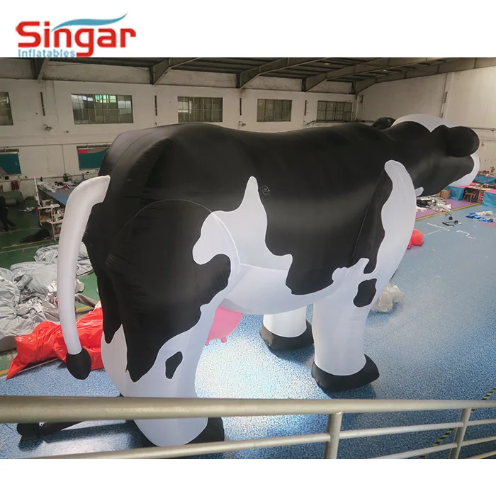 Purple Life Size Giant Inflatable Cow Model for Advertising