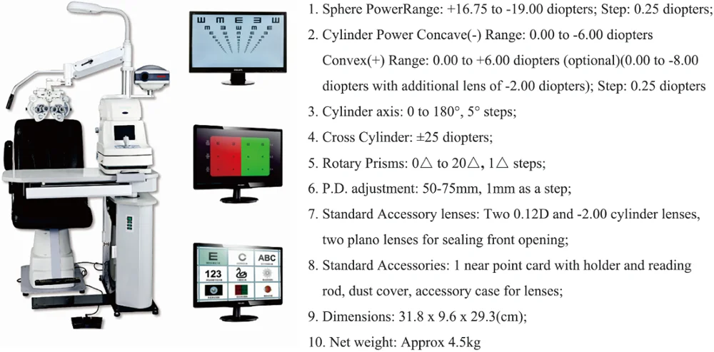 Ml-600 New Lighting Lens Plus Or Minus Cylinder Optometry Refractor ...