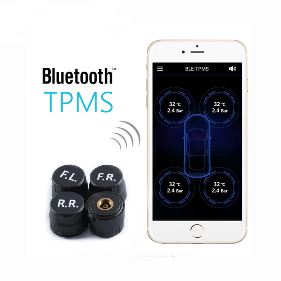 Kingauto Tpms 4 Sensors Smart Alarm Easy To Stall Car Tire Tyre ...