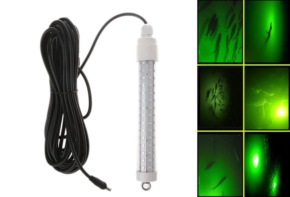 12V Green LED Fishing Light - Attract Fish Underwater