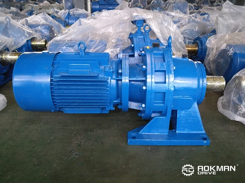 Solid Shaft Output In-line Cycloidal Gearbox Gear Motor Solid Shaft ...