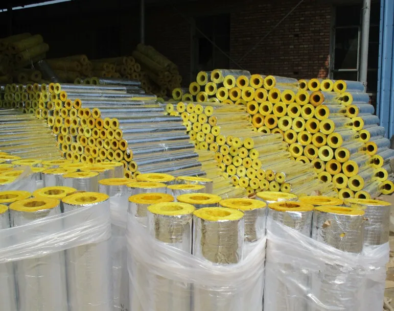 64kg/m3 Fiber Glass Wool Pipe Insulation - Durable Duct Insulation for ...