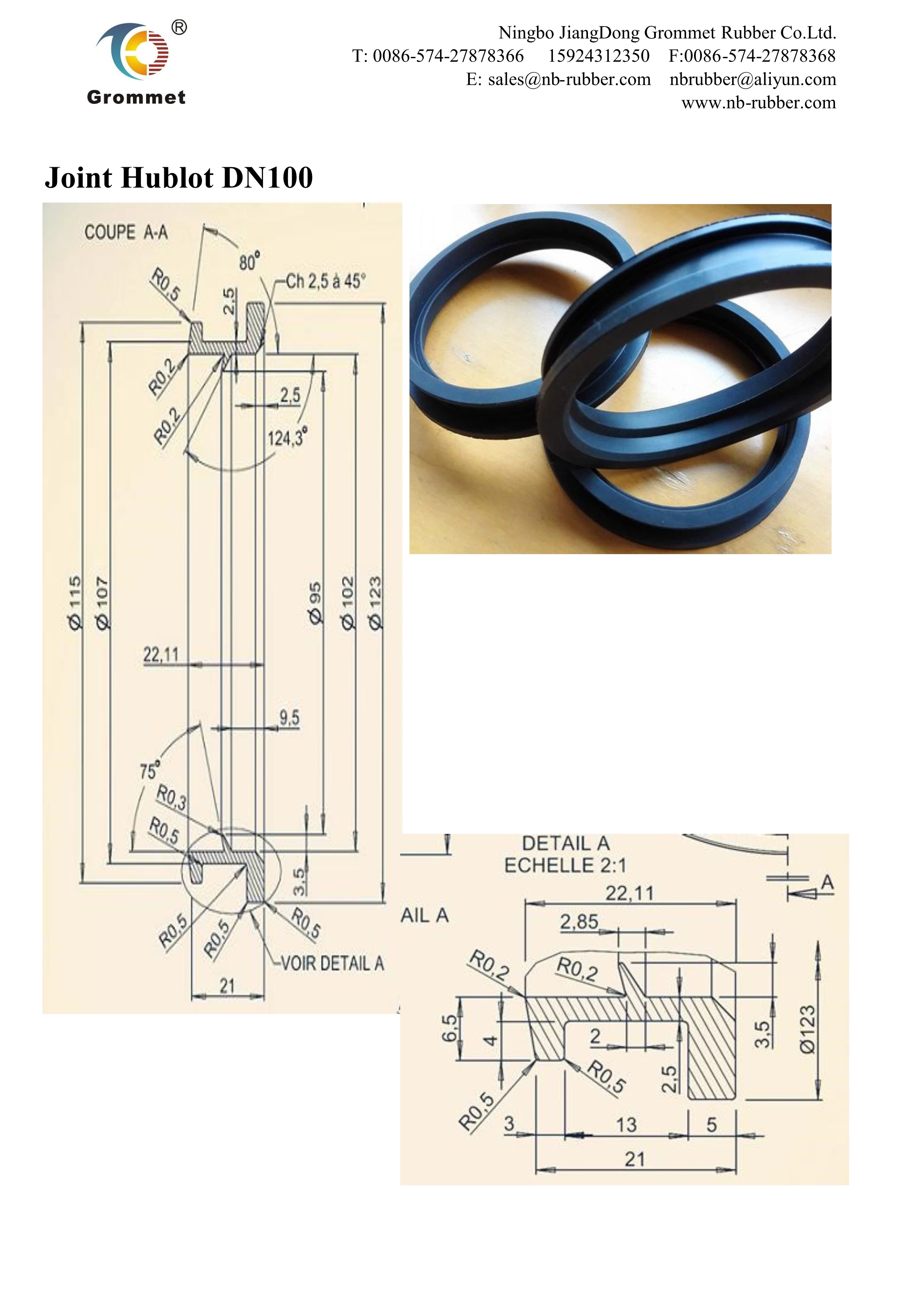 ASTM C564 Neoprene Rubber Gasket for Floor Drain Soil Pipe