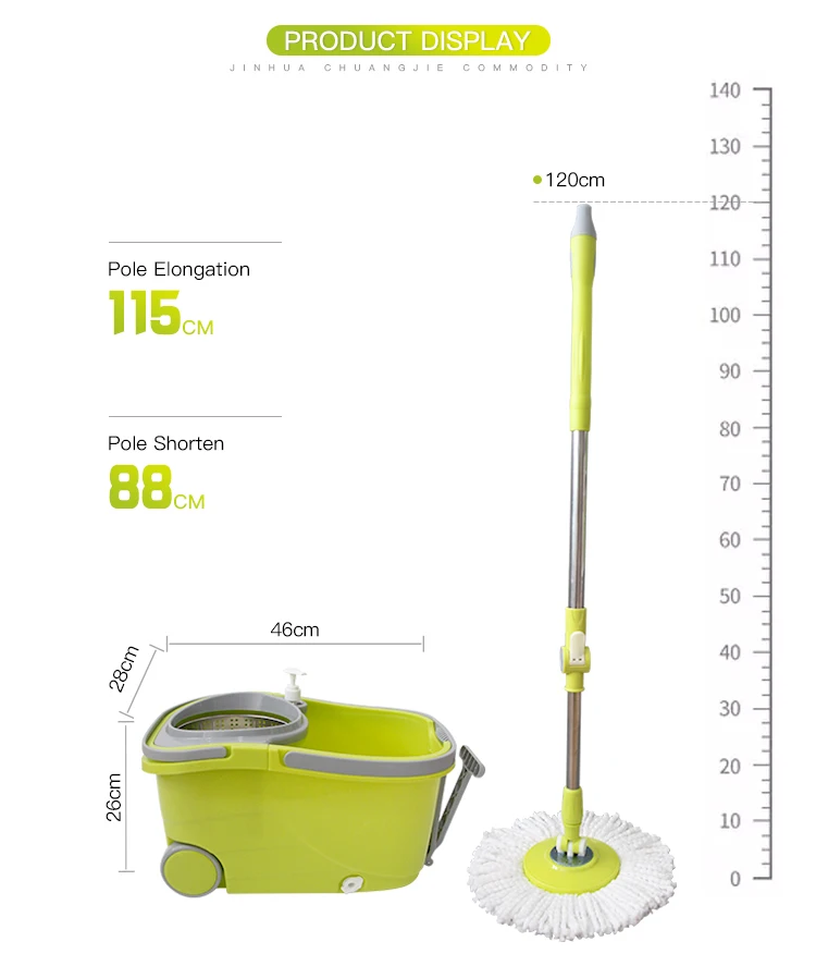 New Style Dragable Self Rotary Mop With Two Big Wheels - Buy Dragable ...