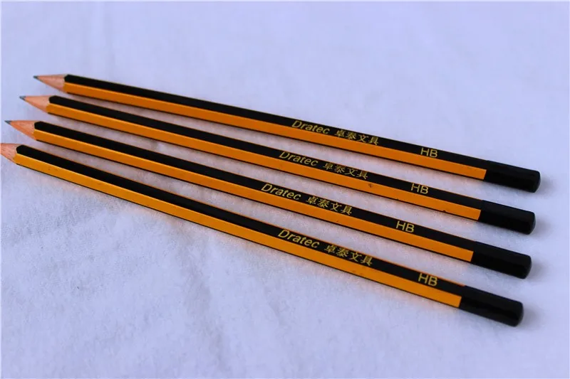 Wholesale High Quality German Style Hexagonal Stripe HB Pencil with Dip End