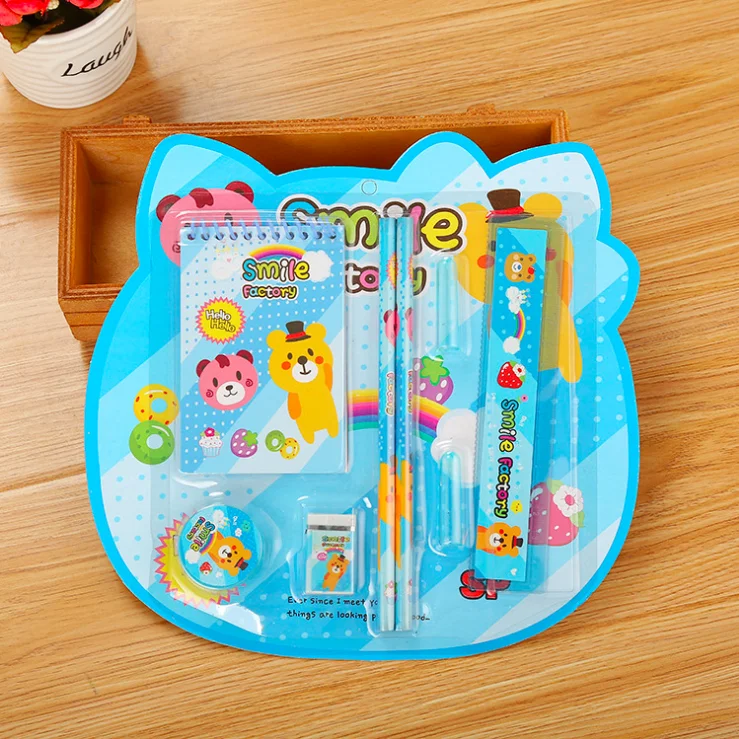 Cute Cartoon Kids Stationery Set - Back to School Supplies