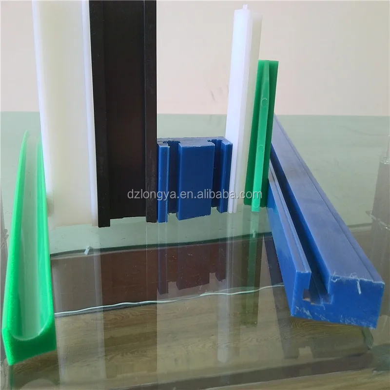 Extruded Plastic Double Liner Guide Rail Uhmwpe Guide Conducting Bar ...