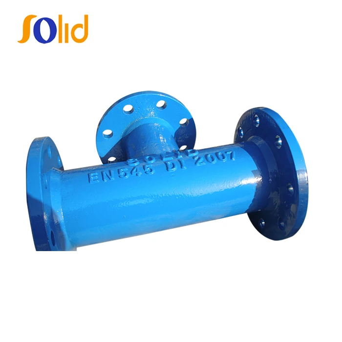 Pn16 Ductile Iron Fbe Coating All Flanged Equal Tee - Buy Ductile Iron ...