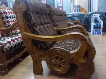 Teak Wood 3 Pcs Sofa Setti (02 Single & 01 03 Seat) - Buy Sofa Setti ...