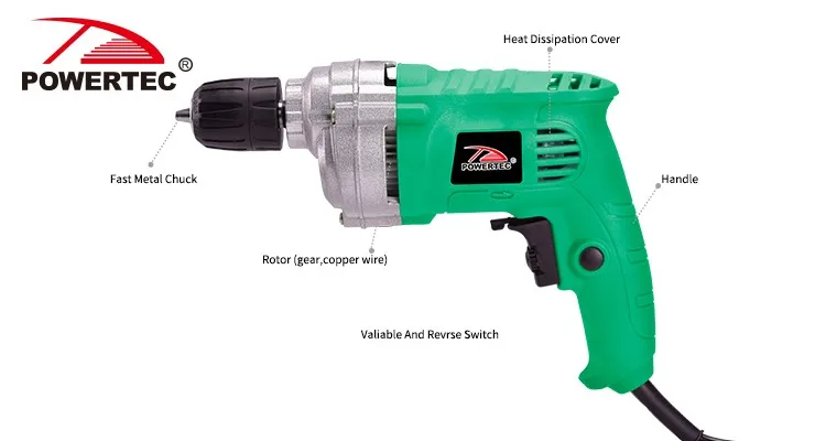 Powertec Chinese Power Tools 580w 10mm Electric Drill - Buy Electric ...