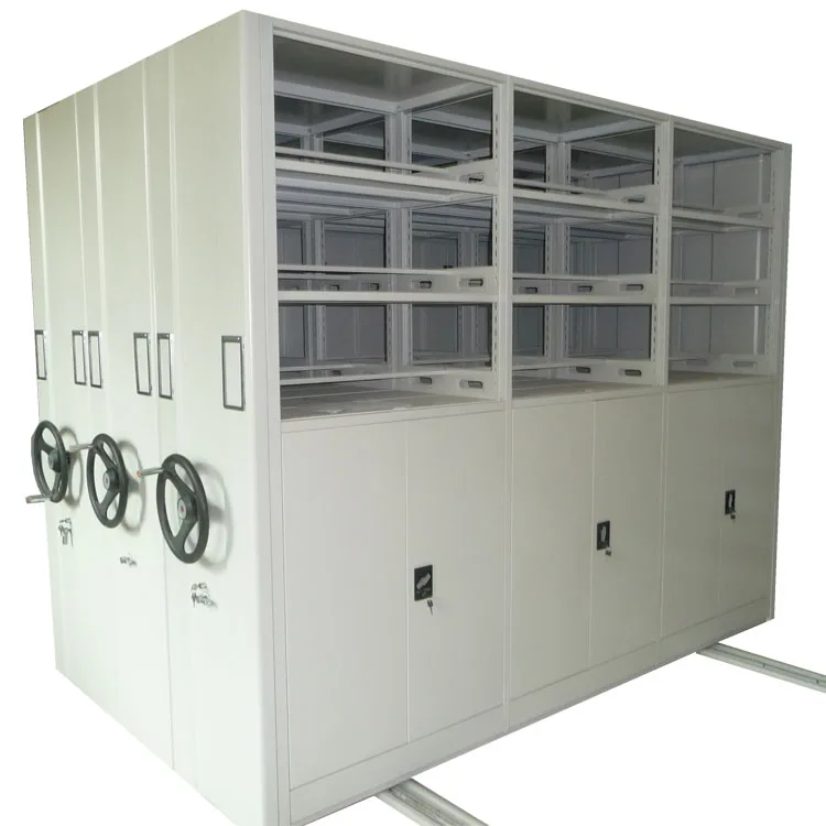 Mechanical Library File Cabinet System Mobile Compactor Mounted On ...