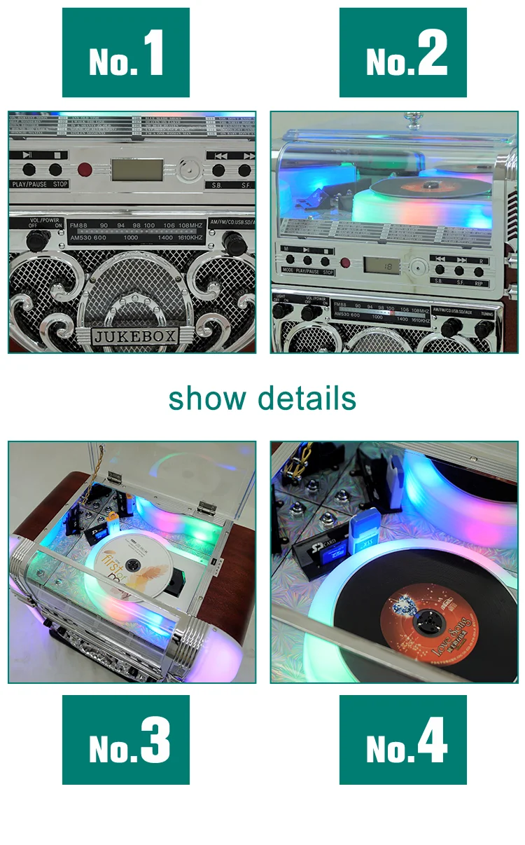 Mini Desktop Jukebox With Cd Mp3 Player Bluetooth Radio Portable ...