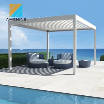 Waterproof Square Tube Backyard Operable Pergola - Buy Square Tube ...