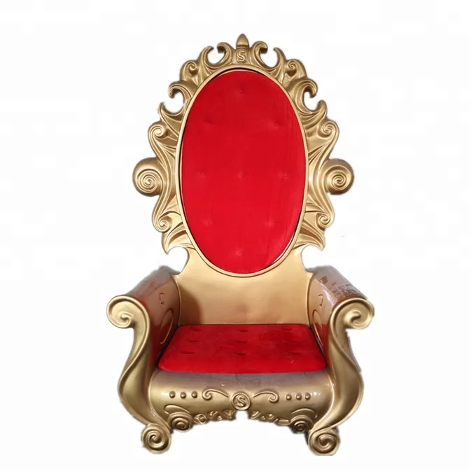 Large Fiberglass Christmas King Throne Chair for Santa Set