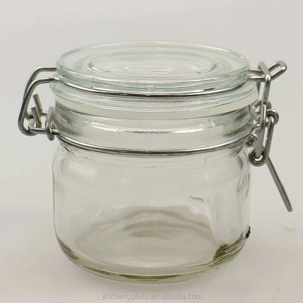 Sealed 200ml Glass Jars with Hermetic Rubber Seal & Wire Top