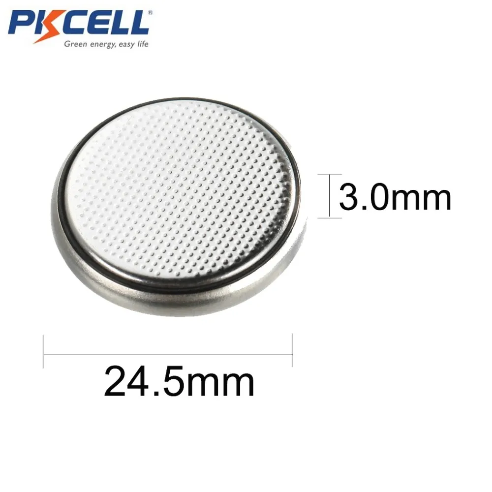 Pkcell 3v Button Cell Cr2430 Lithium Coin Batteries With Battery Holder ...