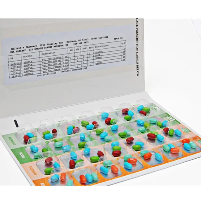 Ximan Industrial Custom Capsule Blister Packaging for 28-Dose Pill Pack