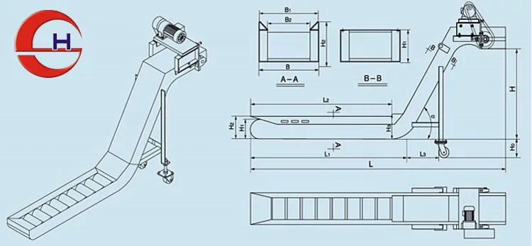 High Effectively Hinged Belt Type Chip Scraper Conveyor