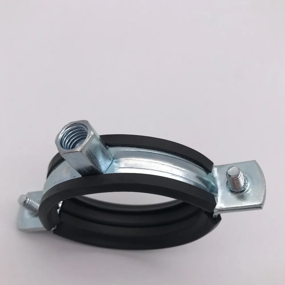 Welding Type Pipe Clamps Set M8+10 Two Side Nut With Rubber And Bone ...