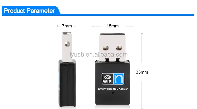 Usb Wifi Adapter 300mbps Mini Wi-fi Dongle 2.4g 802.11g/b/n Wireless Pc Lan Network Card Wi Fi ...
