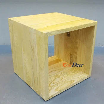 2017 Modern Style Yellow Cube Wood Display Stool For Apple Store ...
