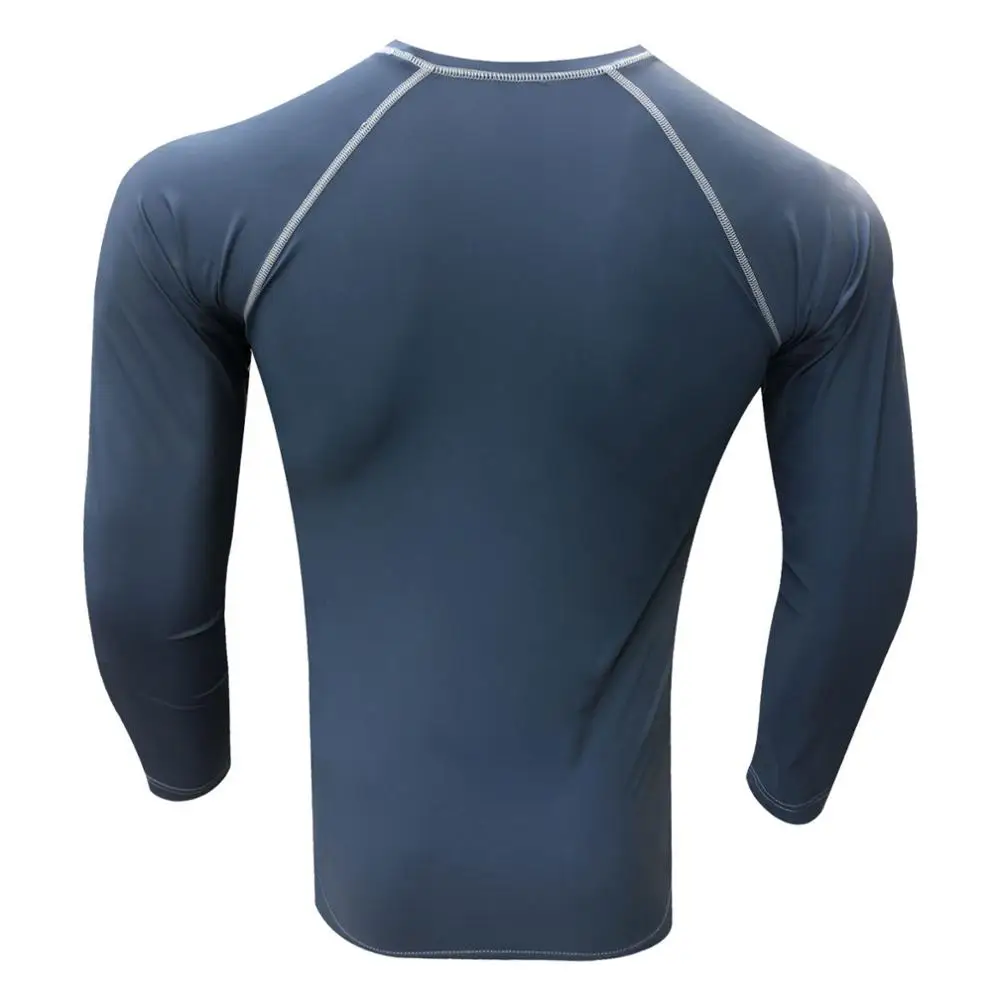 Men Sports Wear Sweat Compression Rash Guards Full Sleeve Vest Shirt ...
