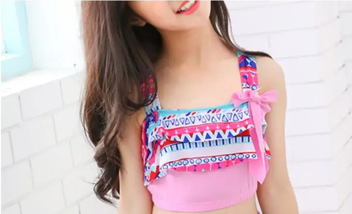 Free Shipping Patchwork Swimwear String Swimsuit Girl Child Beachwear ...