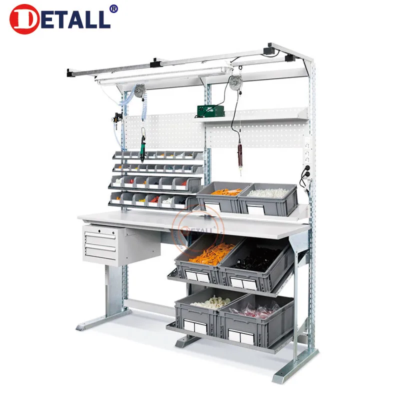 Detall Superior Station Packing Tables for Warehouse