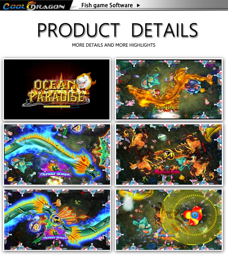 Fabriek Prijs Muntautomaat Arcade 6 Speler Vis Spel Machine Oceaan ...