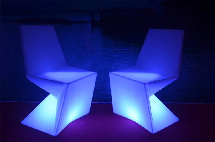 Plastic Angularly Colorful Illuminated Led Glow Dining Chair - Buy ...