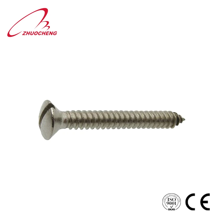 Slotted Oval Raised Countersunk Head Self Tapping Screw Din7973 - Buy Din7973,Slotted Raised ...