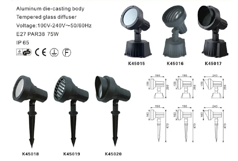 Good Price Aluminum E27 Par38 Led Spike Light Garden Spotlighting ...