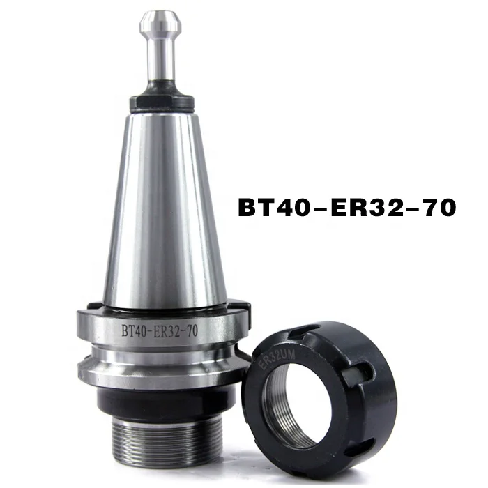 Spindle Tool Handle Bt40-er32-70 High Precision Tool Holder With Bt40 X 45 Degree Pull Stud ...