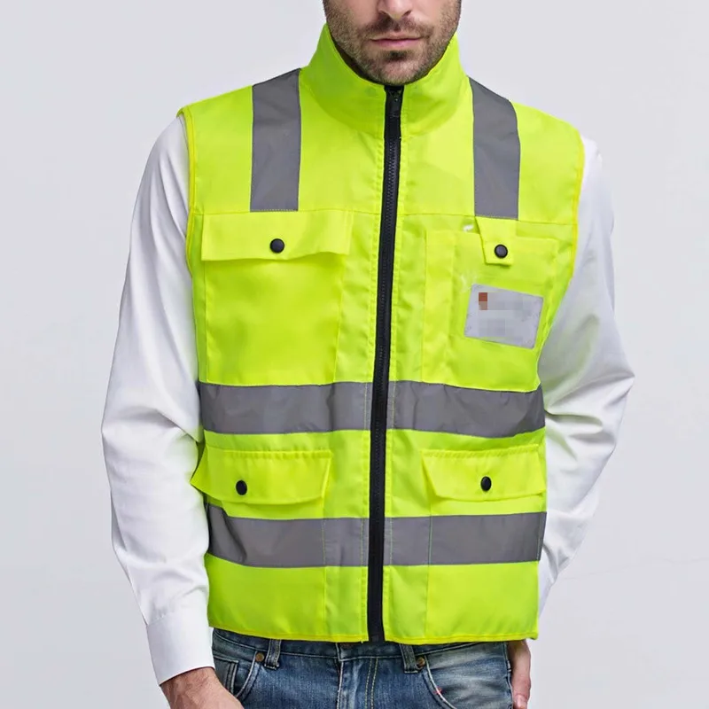 Zipper Front Ansi Funny Reflective High Visible Work Safety Signal Vest ...