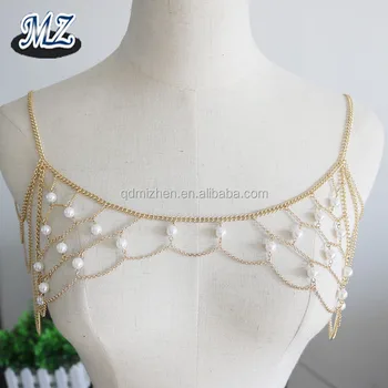 Sexy Net Bra Design Pearl Bra Chain Body Jewelry For Women - Buy Body ...