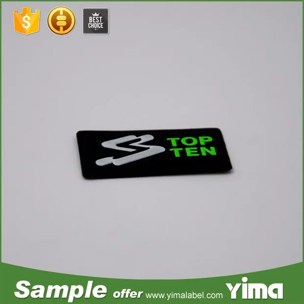 Custom Embossed Silicone Tag Badge 3d Brand Logo Silicone Patch Label ...