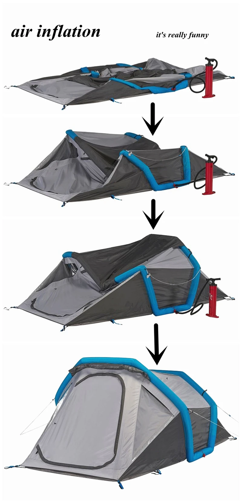 2 Person Inflatable Tent Camping Air Tent Hiking Ultralight Tent - Buy ...
