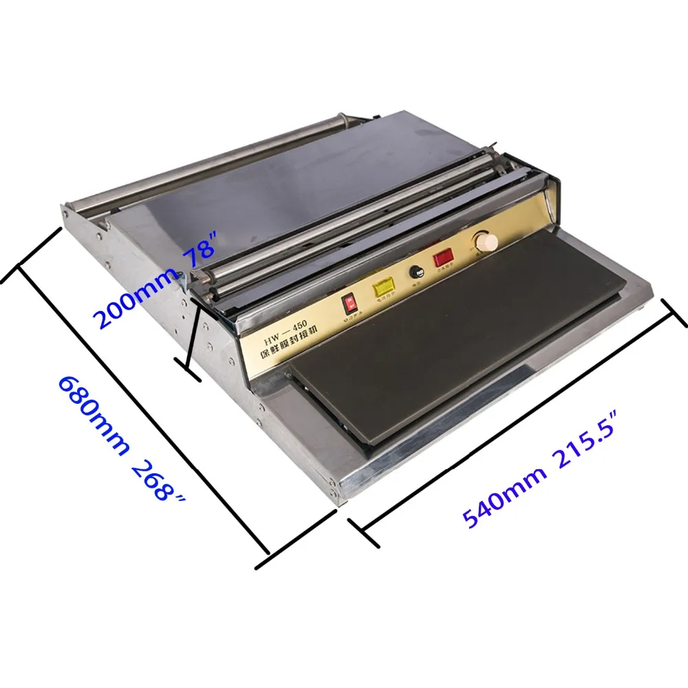 HW-450 Plastic Film Wrapping Machine - Efficient Food Packaging