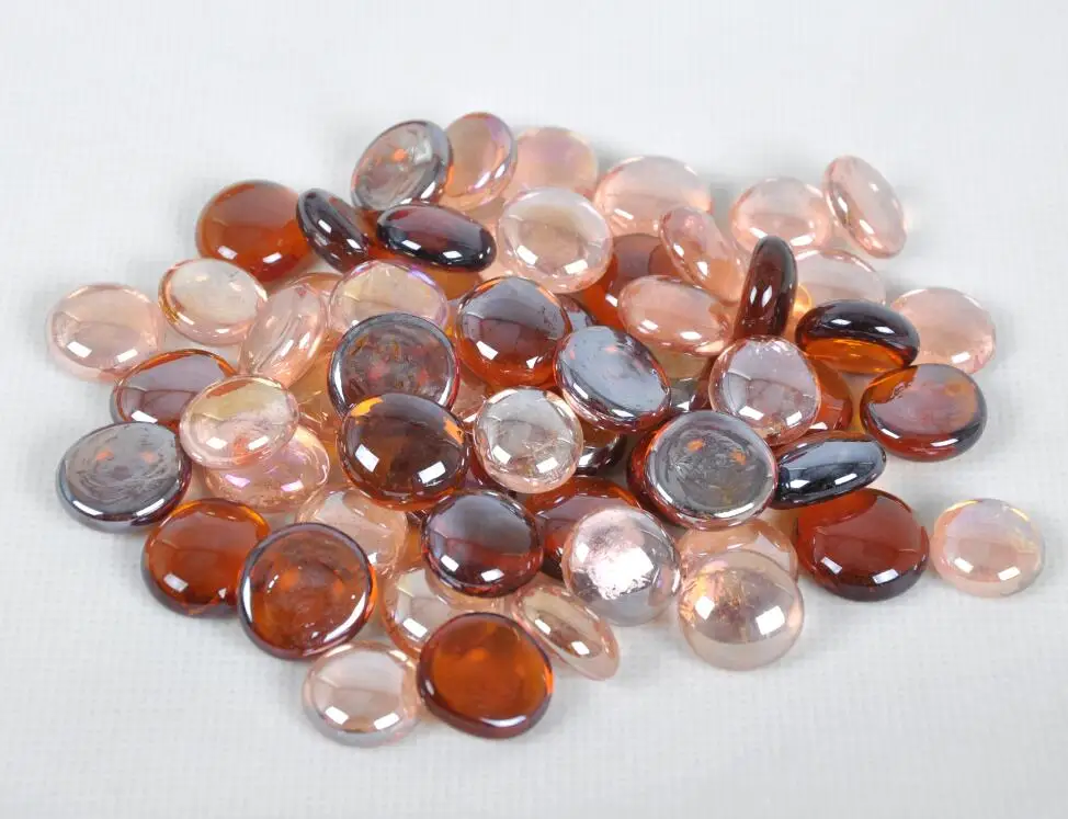 17-20mm Round Solid Glass Pebble Craft Mosaic Tiles