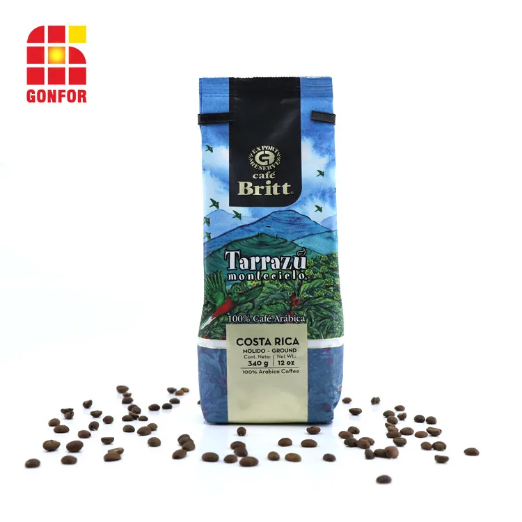 Hot Sale 12 Oz Coffee Bean Package Pouch Bag Printing Wholesale With ...