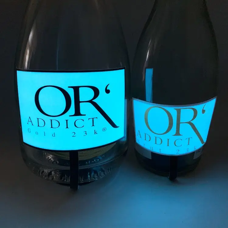 Customizable LED Bottle Labels - Perfect for Nightclub Parties