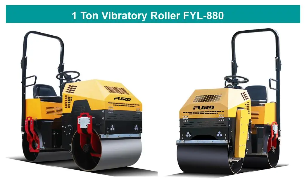 FURD doble tambor 1 tonelada compactador vibratorio rodillo (FYL-880)| Alibaba.com