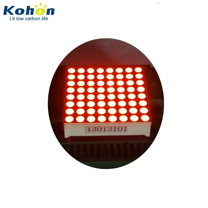 Common Cathode 8x8 3mm Dot matrix Led Display Red with Red Epoxy ...