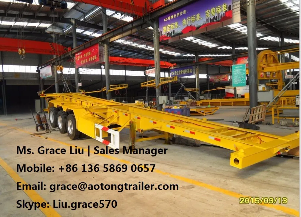 20ft 40ft B Double Combinations Container Chassis Trailer Combo Tractor ...
