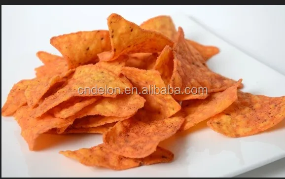 Crispy Fried Corn Flour Chips Snacks Salad Bugles Extruder Machine ...