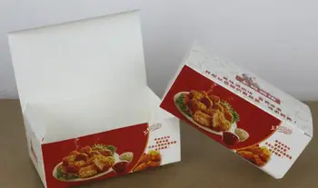 Folding Cardboard Box Food Paper Fried Chicken Packaging Packing Lunch ...