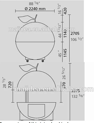 Outdoor Fiberglass Orange Juice Kiosk for Sale - Modern Design