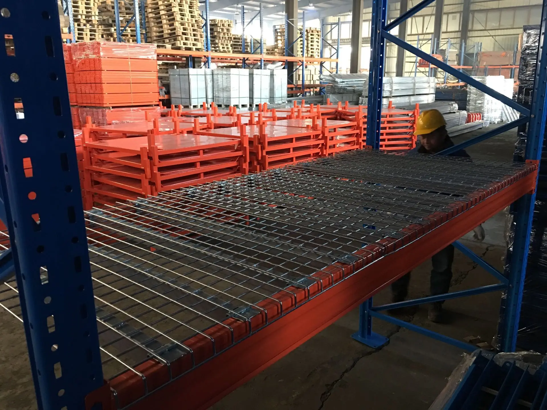 Wire Mesh Deck Heavy Duty Pallet Rack L2700*W1100*H4050mm 2 Levels ...