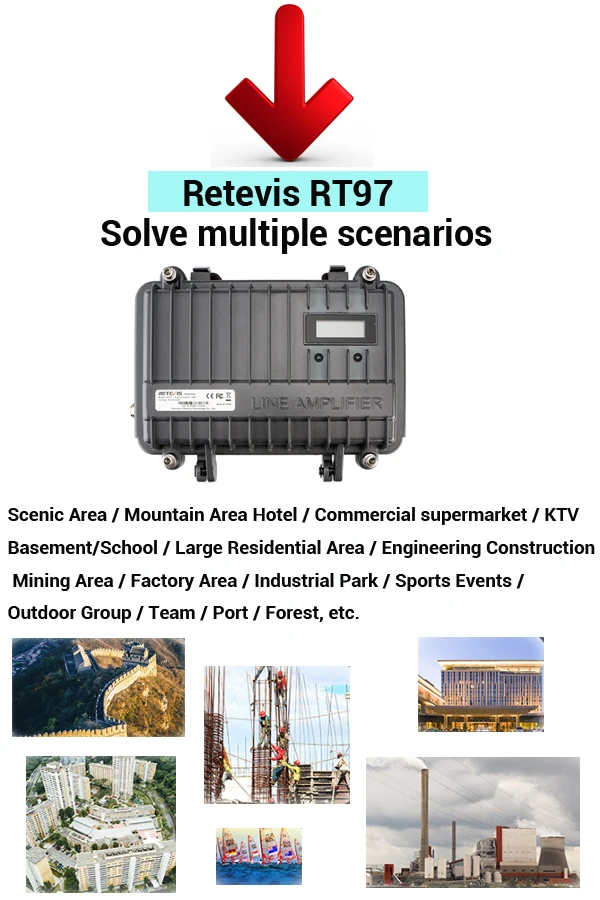 Retevis Rt97 Portable Signal Repeater/booster Amplifiertwo Way Radio ...