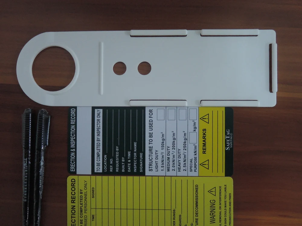 Aramco Scaffold Tag Holder - Durable ABS for Construction Materials ...
